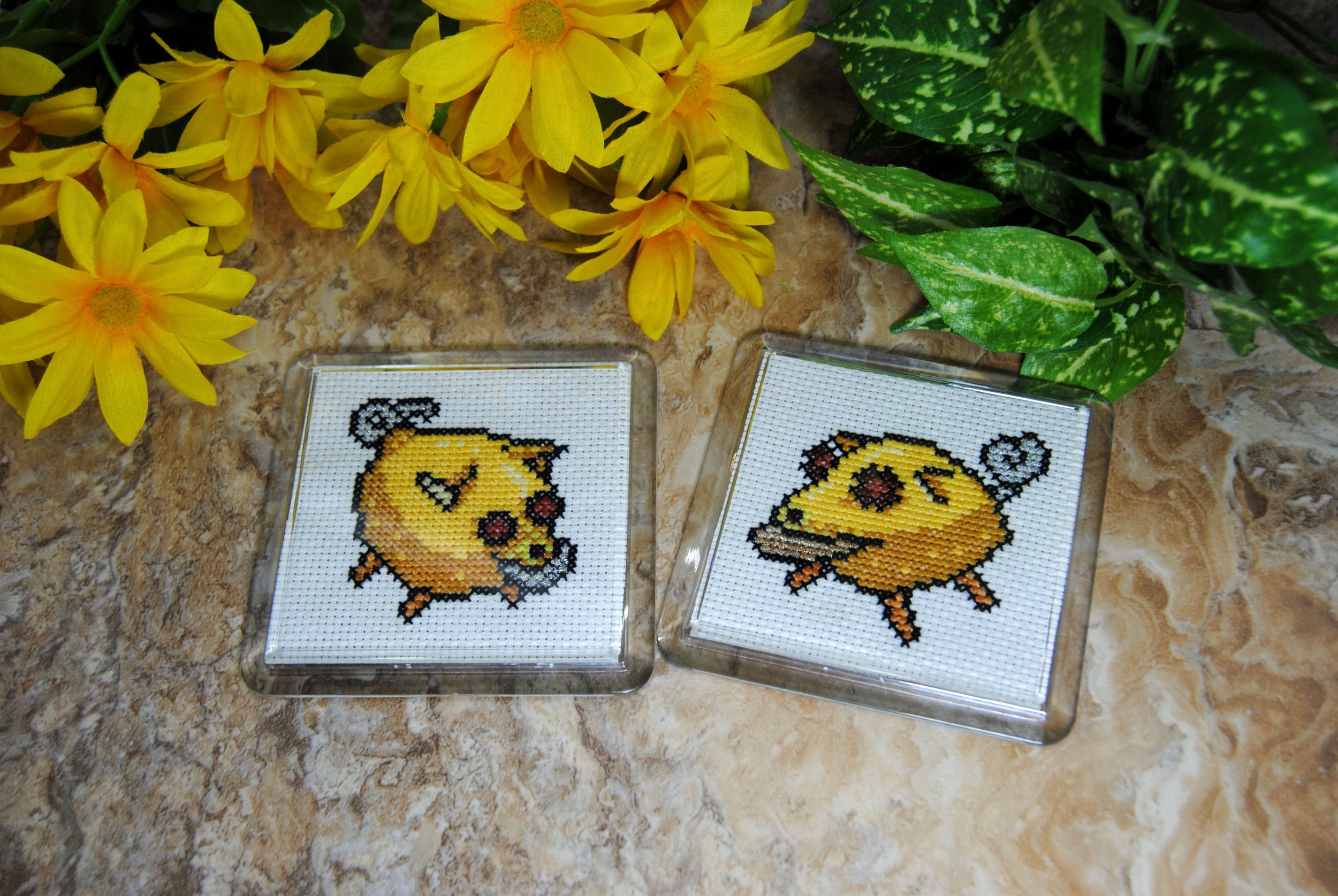 Lemon Pig Cross Stitch Patterns - New Year's Good Luck Charm Design ...