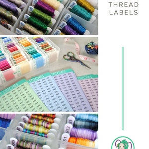 DMC Thread Labels - NUMBERS ONLY - Organize Your Bobbins With Large ...