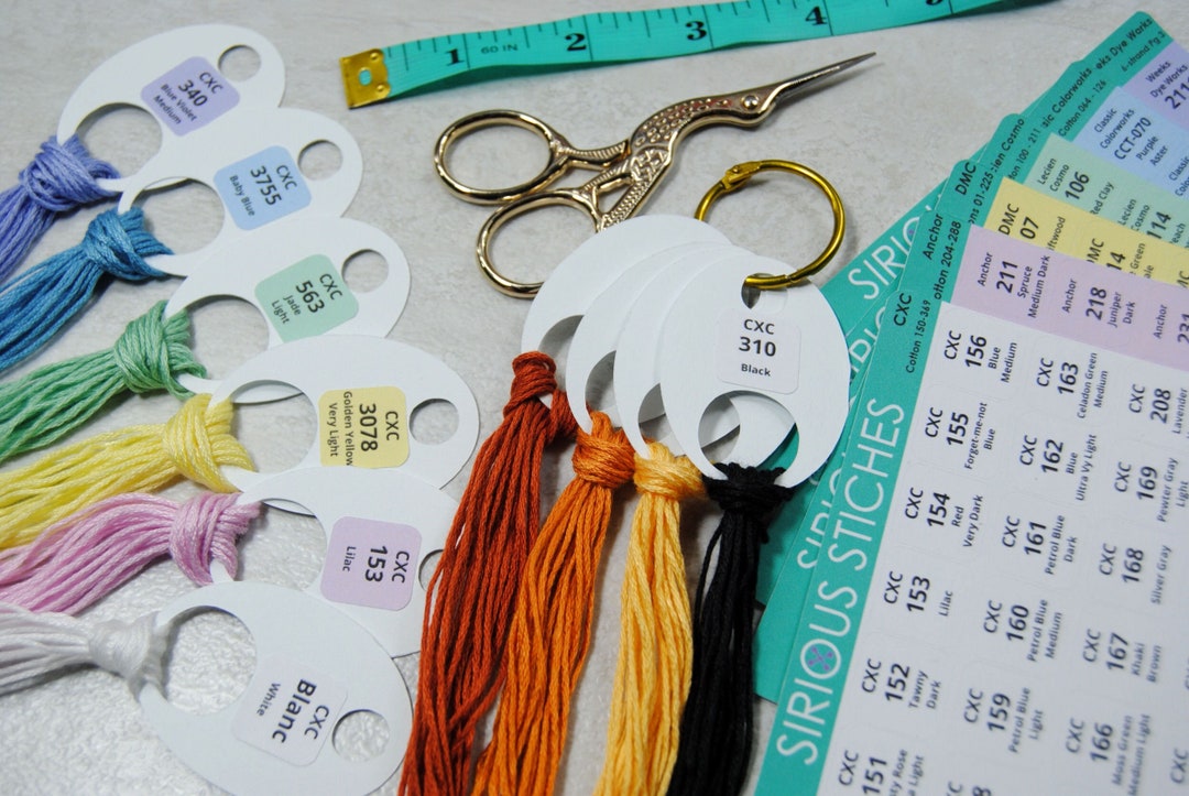 CXC Thread Drop Labels - Organize Your Annie's Keepers and Floss Drops With Large Font Number ...