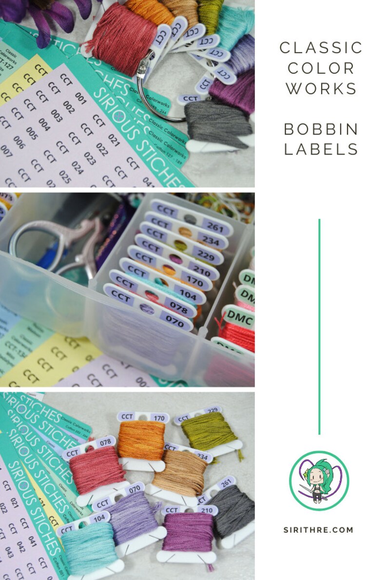 Classic Colorworks Thread Labels Organize Your Bobbins With - Etsy
