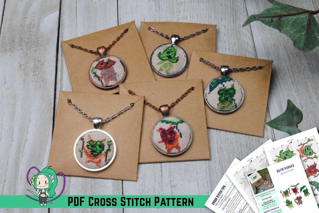 Zelda Cross Stitch Pattern - Korok Sprites - the Legend of Zelda Mini ...
