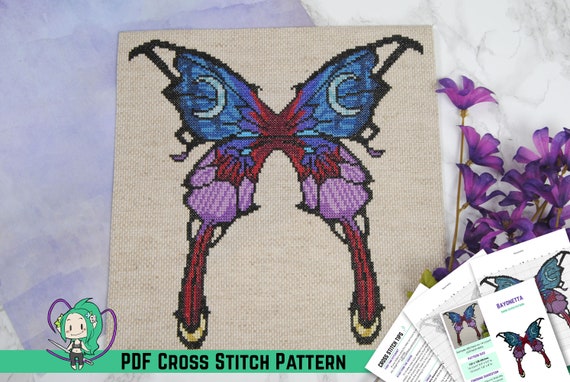 Bayonetta Cross Stitch Pattern Madama Butterfly Wings Design | Etsy