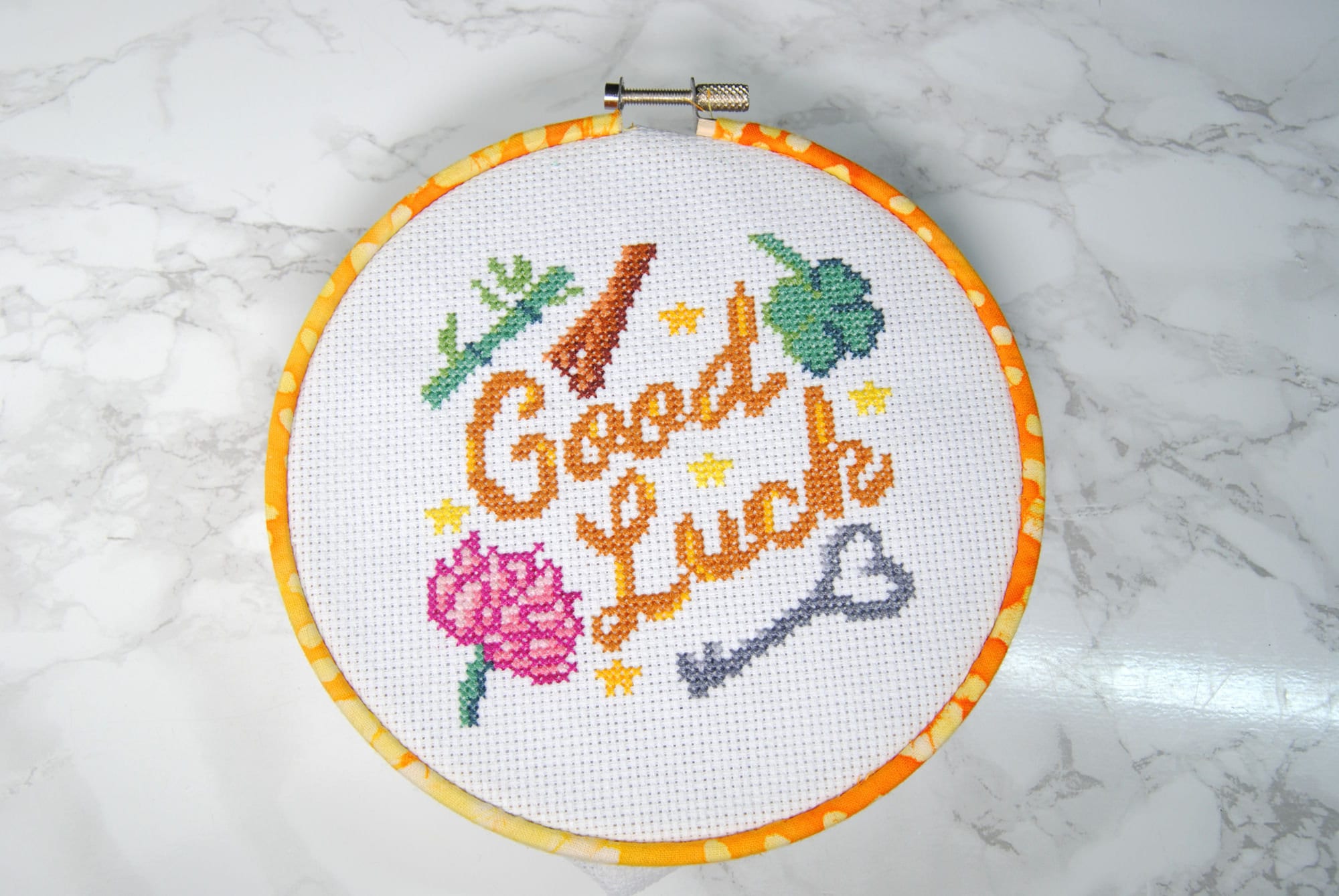 Good Luck Cross Stitch Pattern - Shamrock / Clover, Bamboo, Lotus ...