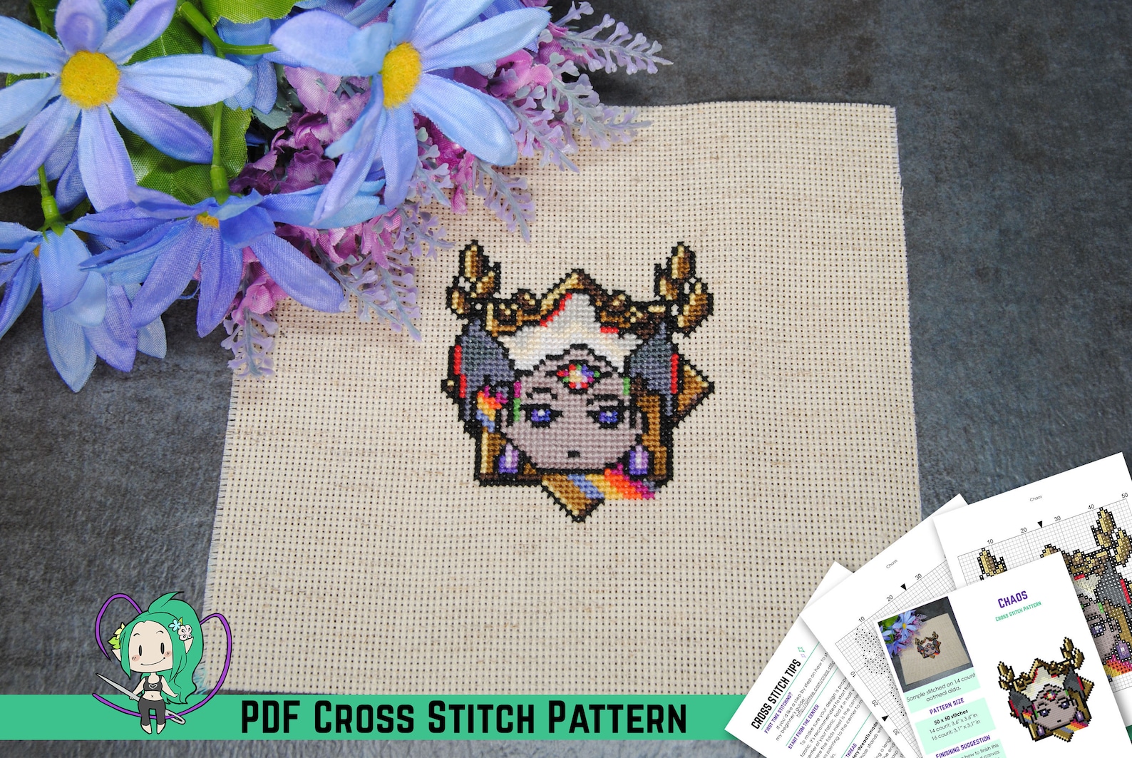Hades Cross Stitch Pattern Chaos Primeval Emptiness of the - Etsy