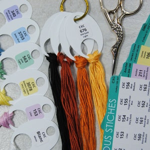 CXC Thread Drop Labels - Organize Your Annie's Keepers and Floss Drops With Large Font Number ...
