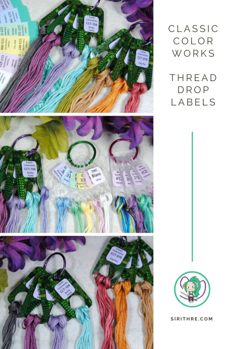 Classic Colorworks Thread Drop Labels Organize Your Overdyed - Etsy