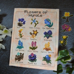 Zelda Flowers Cross Stitch Pattern - Breath of the Wild Inspired ...