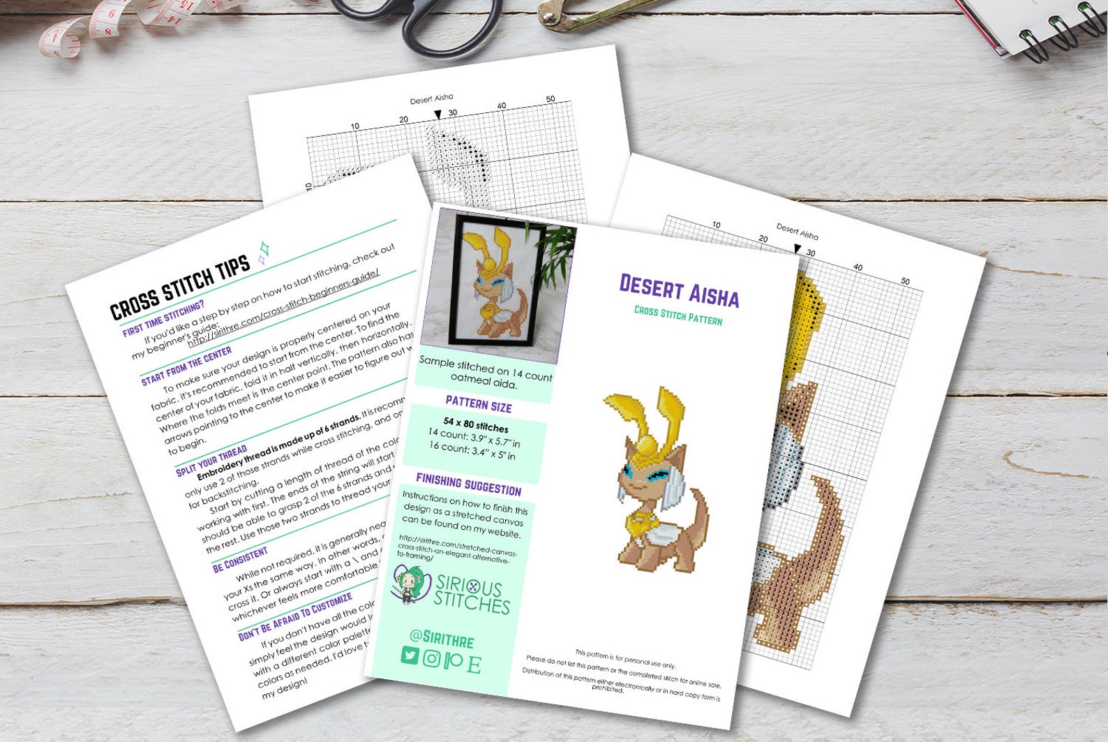 Cross Stitch Pattern Neopets Desert Aisha - Etsy