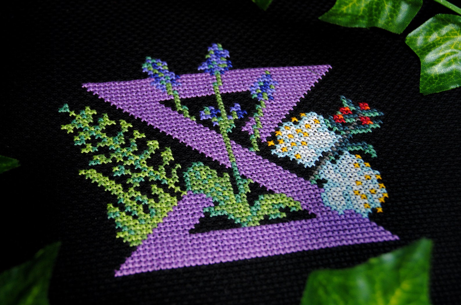 Witcher Cross Stitch Pattern Yrden Sign Floral Art Design - Etsy