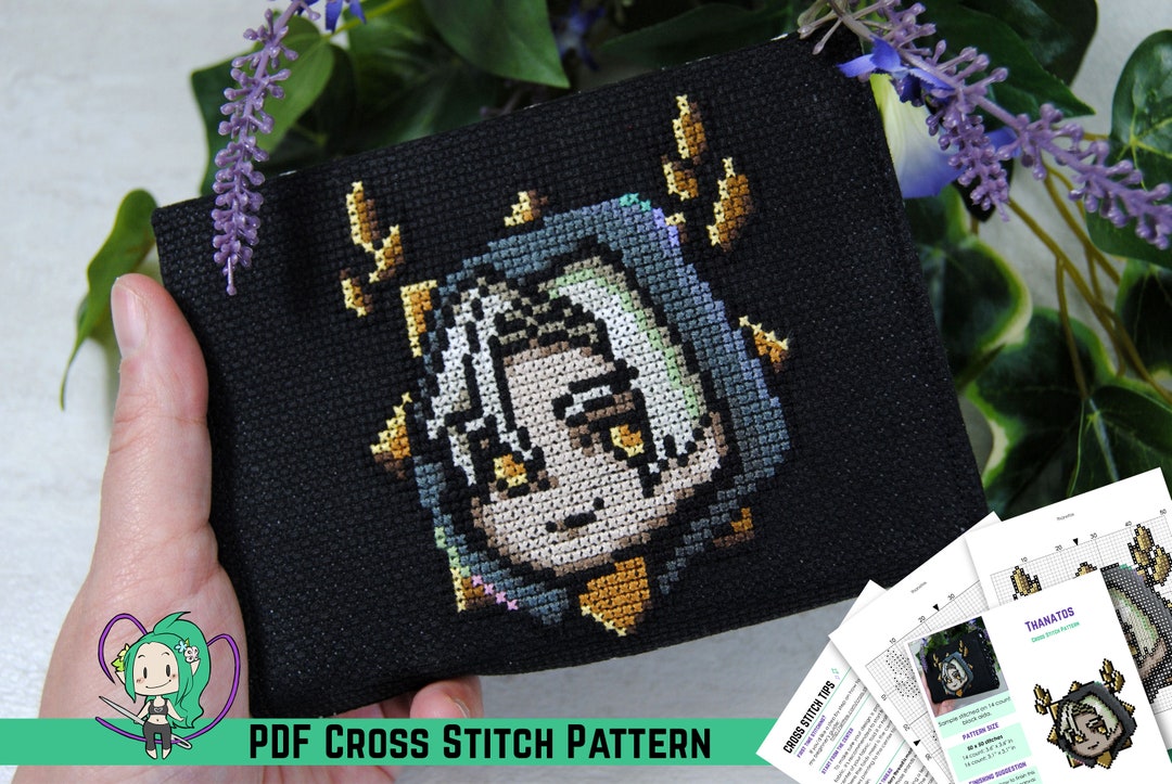 Hades Cross Stitch Pattern - Thanatos, God of Death - Greek Mythology ...