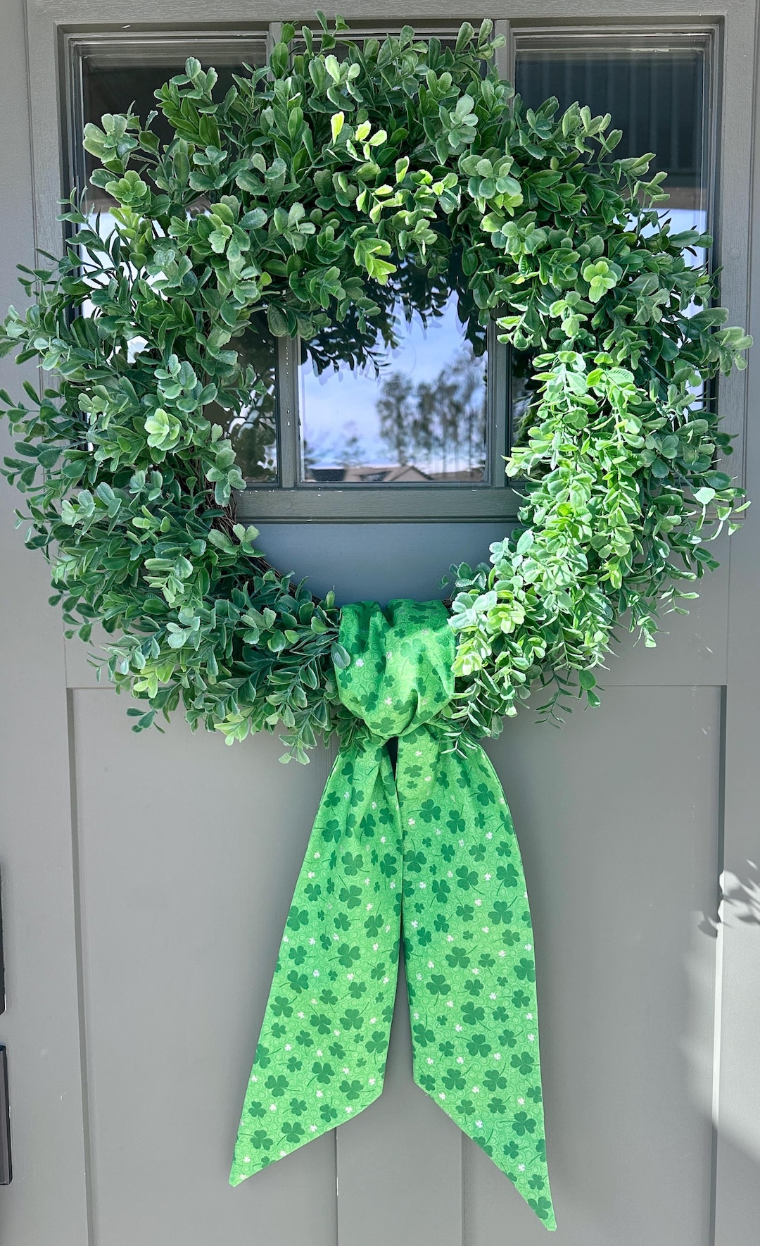 St. Patrick’s Day Wreath Sash, Green Clover Wreath Sash, March , Winter ...