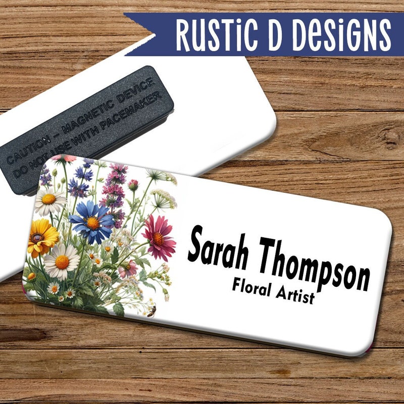 Flower Name Tags - Etsy