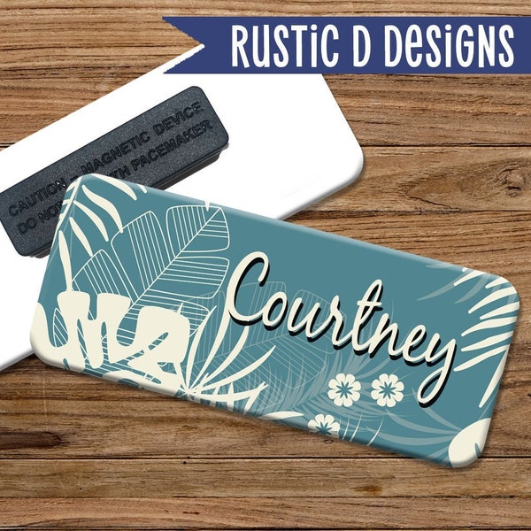 Tropical Name Tag - Etsy