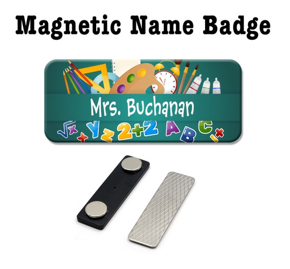 Teacher Supplies ABC Magnetic Name Badge Magnetic Name Tag | Etsy