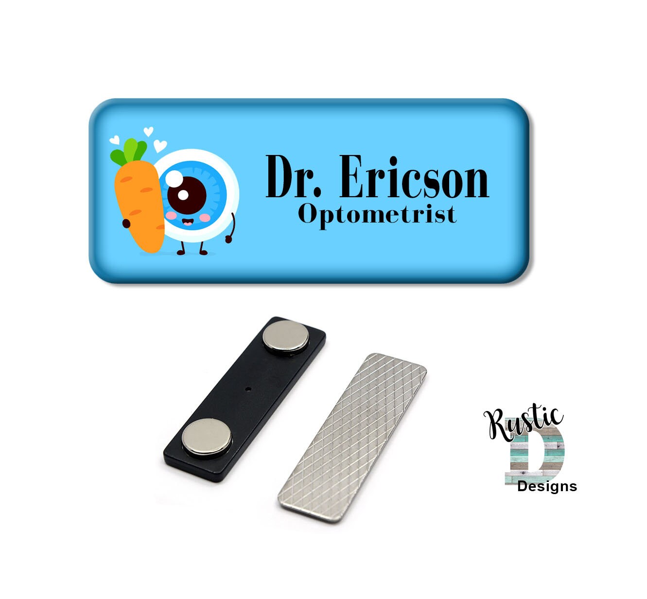 Carrot Love Eye Doctor Optometrist Magnetic Name Badge | Etsy