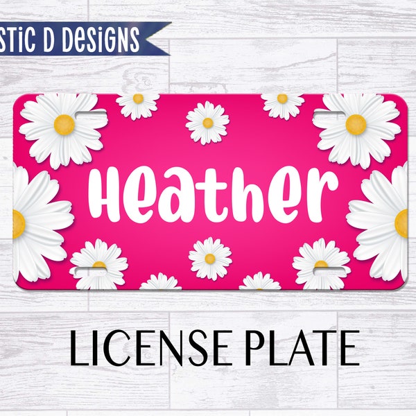Daisy License Plate - Etsy
