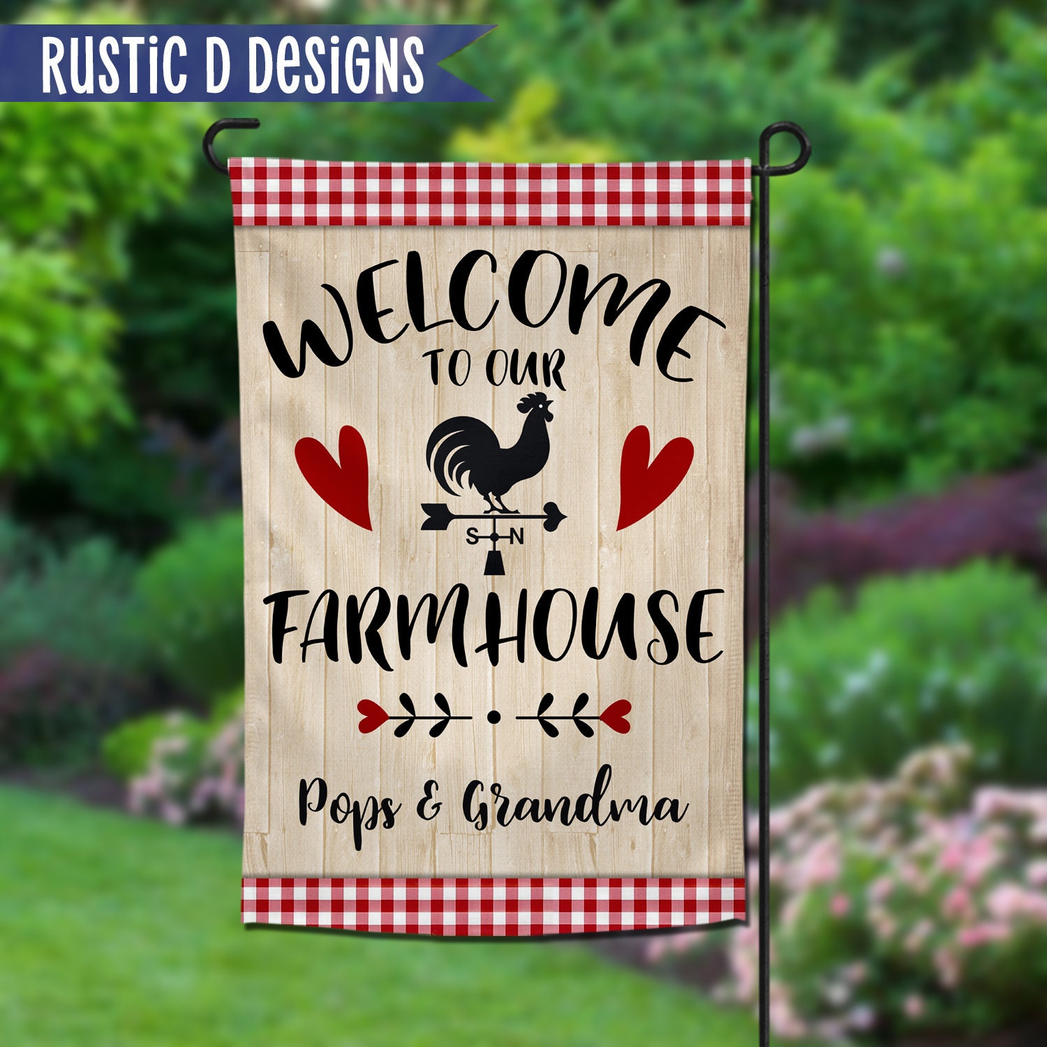 Welcome to Our Farmhouse Personalized Home Garden Banner - Etsy