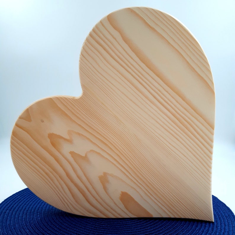 Heart Blanks - 12 Inch Wood Hearts for Crafts - Unfinished Chunky 12 ...