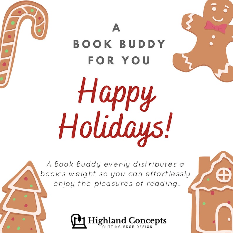 Holiday Book Buddy Book Holder With Christmas Packaging - Etsy