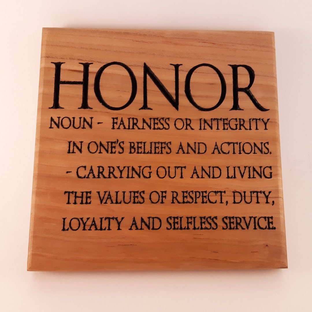 Military Gift - Honor Wood Sign - Carved Wood Plaque - Graduation Gift ...