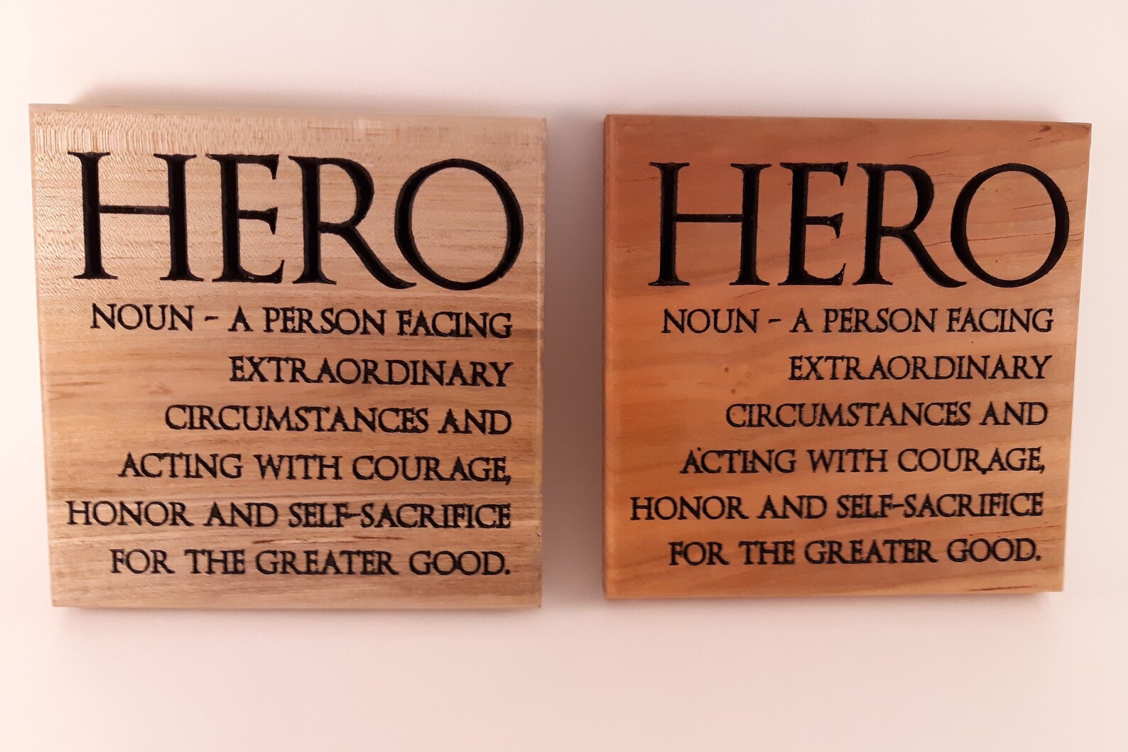Hero Wood Sign Carved Wood Plaque Military Gift | Etsy