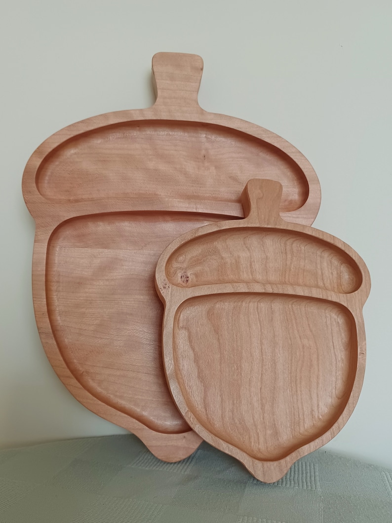 Acorn Tray - Wood Acorn Decor - Handcrafted Fall Organizer - Acorn ...