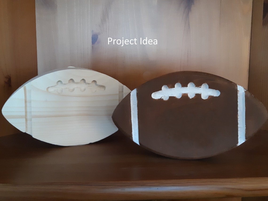 Football Blanks Wood Footballs for Crafts 6 Inch | Etsy