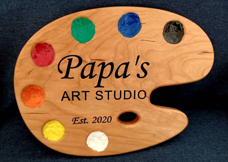 Painter's Palette Sign Art Studio Sign Artist's - Etsy
