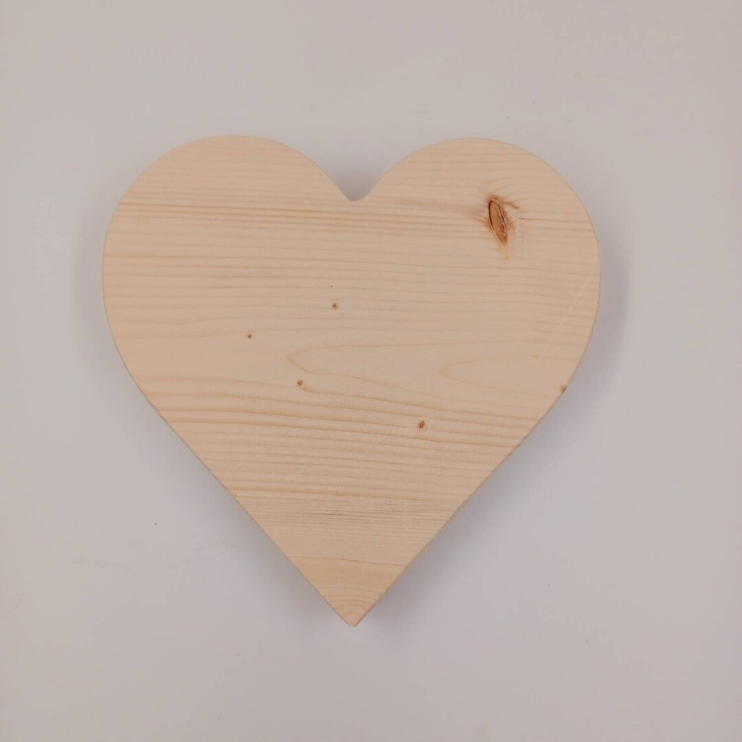 Heart Blanks - 8 Inch Wood Hearts for Crafts - Unfinished Chunky 8 ...