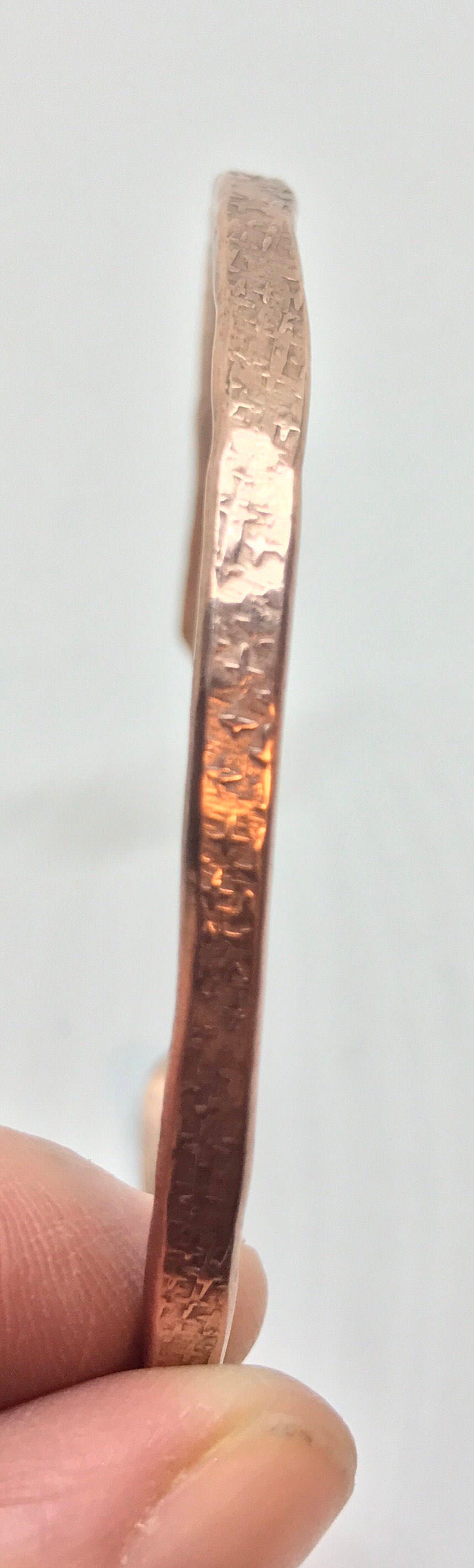 Handmade Silk Textured Copper Cuff - Etsy