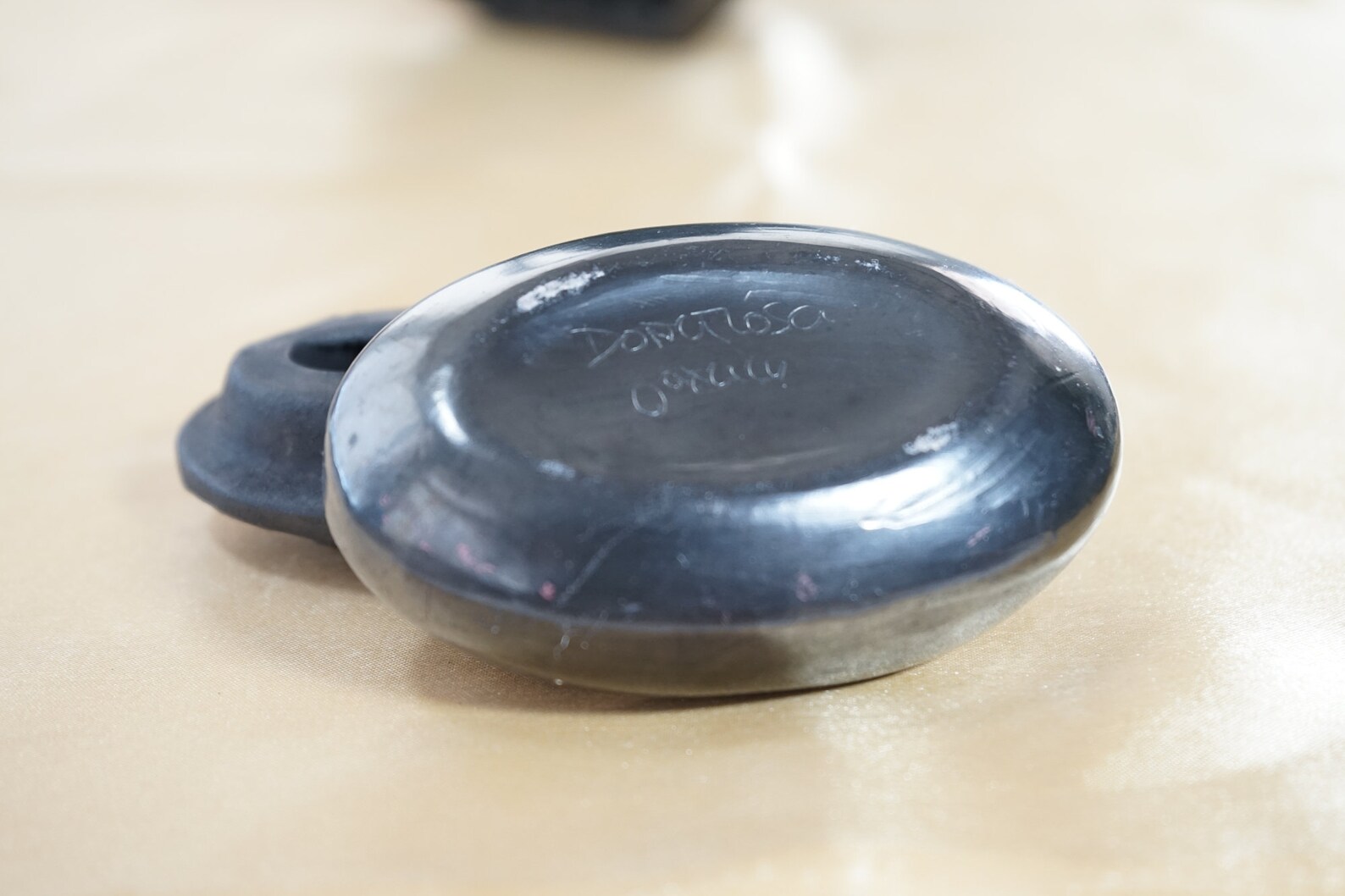 Doña Rosa Black Pottery Vintage Handmade 3-item Group, Artist Signed ...