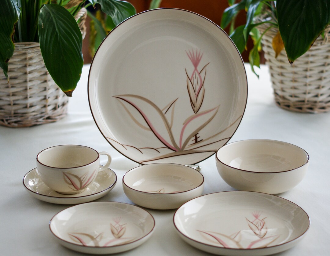 Reduced Rare Vintage 1940s MCM dragon Flower Hand Crafted China by ...
