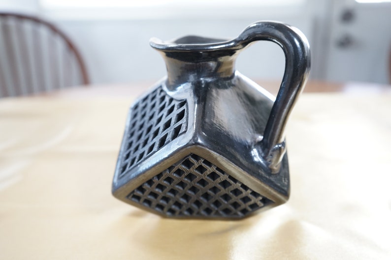 Doña Rosa Black Pottery Vintage Handmade 3-item Group, Artist Signed ...