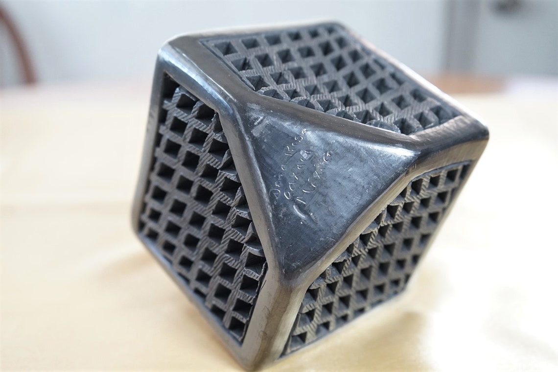 Doña Rosa Black Pottery Vintage Handmade 3-item Group, Artist Signed ...