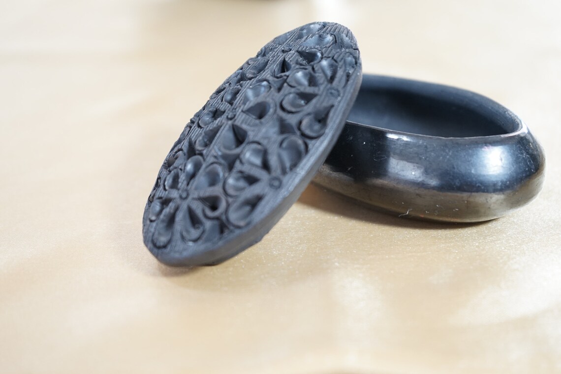 Doña Rosa Black Pottery Vintage Handmade 3-item Group, Artist Signed ...