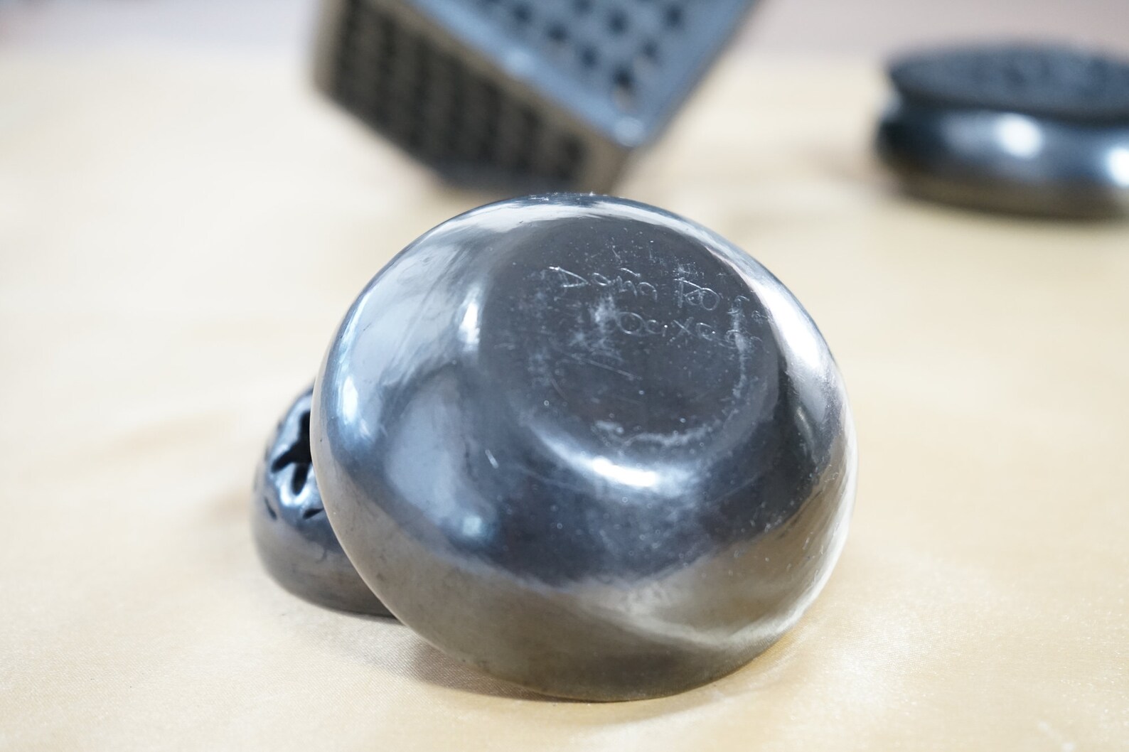 Doña Rosa Black Pottery Vintage Handmade 3-item Group, Artist Signed ...