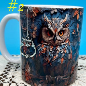 3D Owl Mug, Owl Tea Bag Clip, Owl Tea Cup, Owl Gifts, Owl Lovers, Owl ...