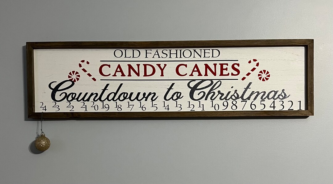 Christmas Countdown Board With Ornament - Etsy