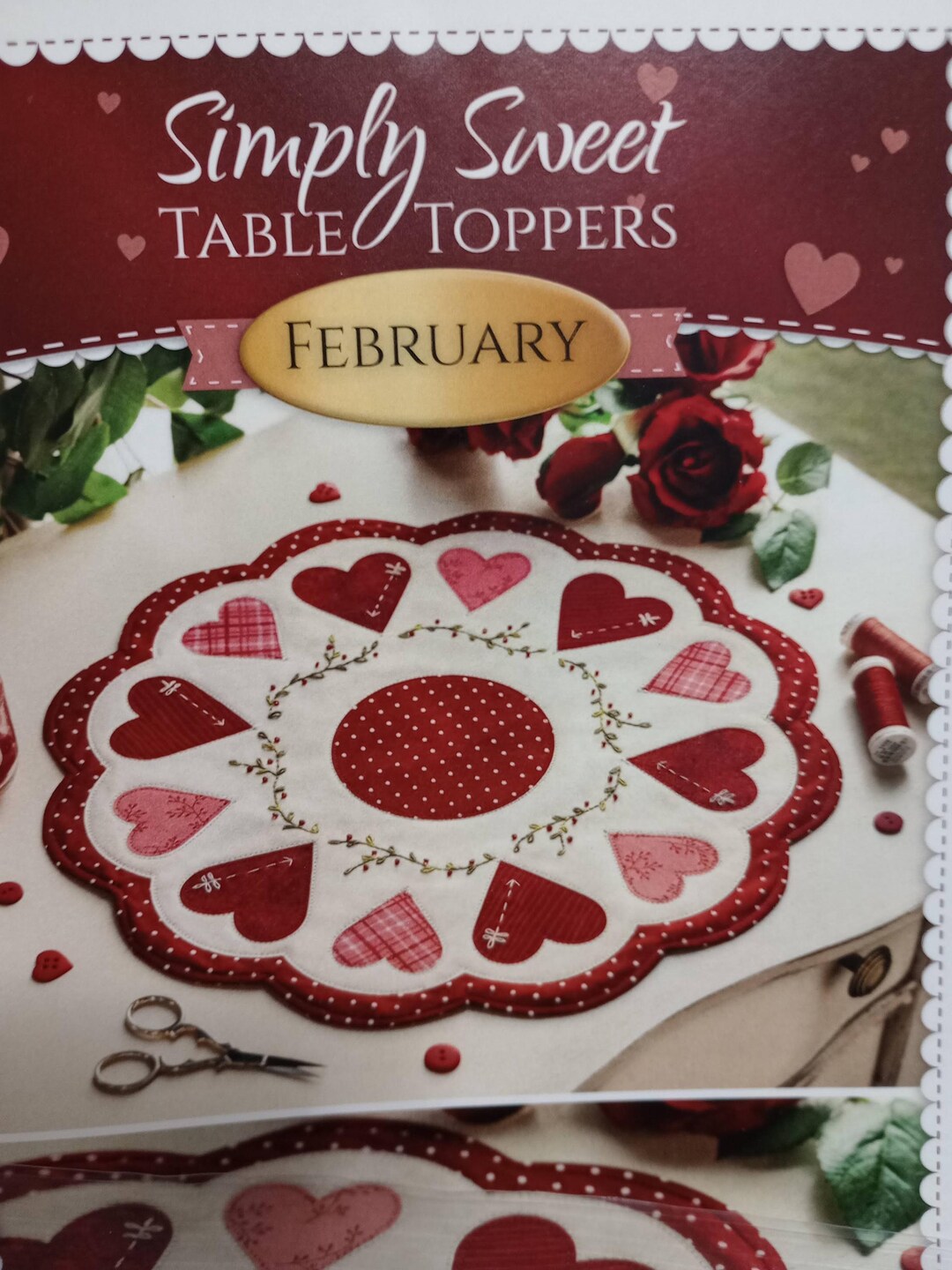 Simply Sweet February Table Topper Mini Quilt Pattern, Shabby Fabrics ...