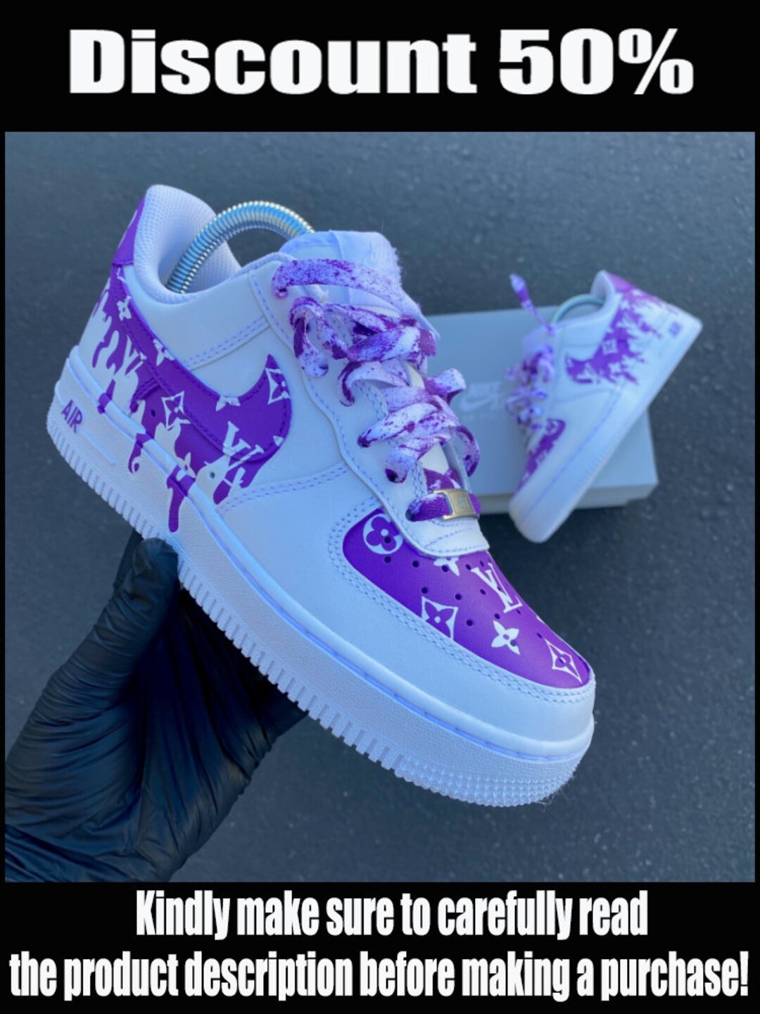 Custom Purple AF1 Drip, Custom AF1, Personalized Air Force, Af1 Custom ...