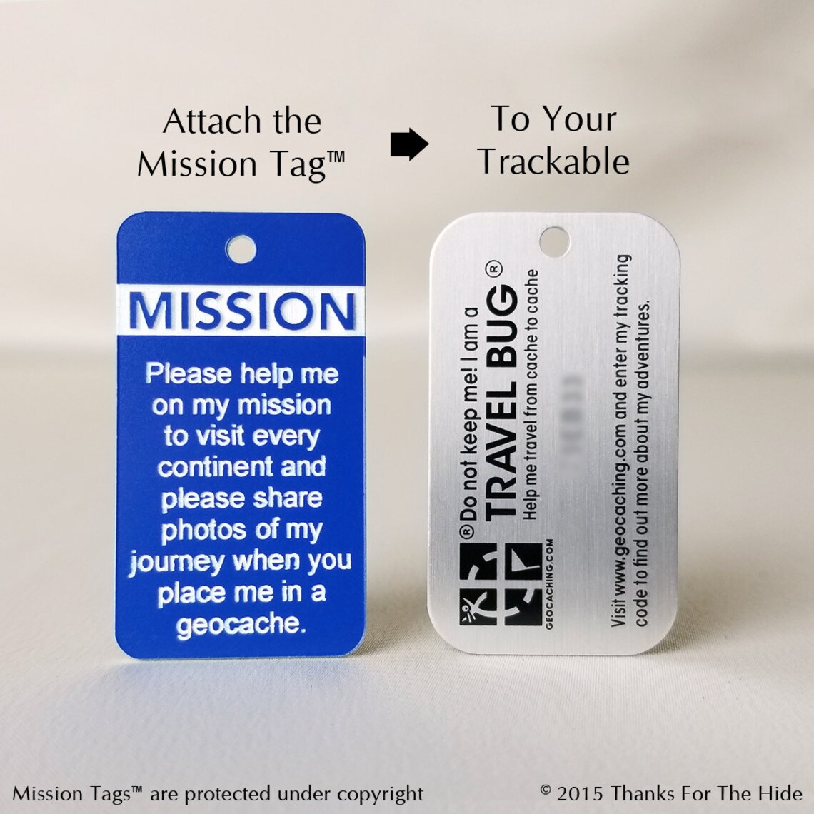 Geocaching Mission Tag™, Instructions, Mega Event, Weatherproof, UV ...