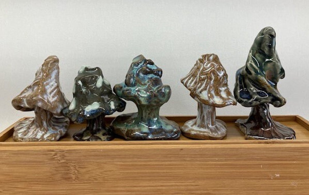 Ready to Ship, Mushroom, Sculpture, Fungus, Terrarium, Figurine ...