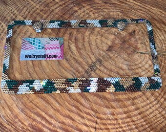 Corvette Crystal Sparkle Auto Bling Rhinestone License Plate | Etsy