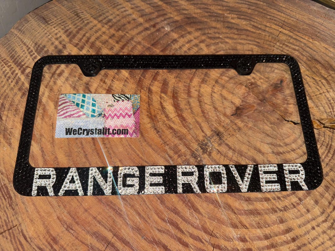 Range Rover Crystal Sparkle Auto Bling Rhinestone License Plate Frame ...