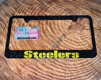 Rocker Heart Crystal Sparkle Auto Bling Rhinestone License Plate Frame ...