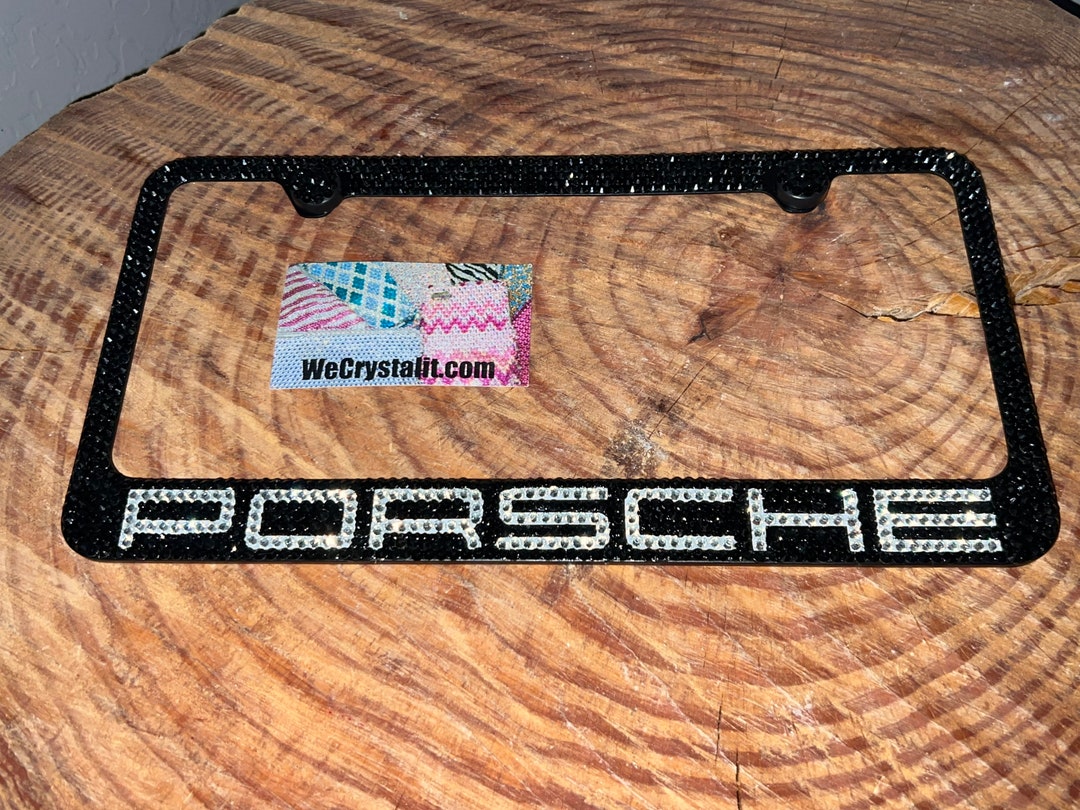 Porsche Crystal Sparkle Auto Bling Rhinestone License Plate - Etsy