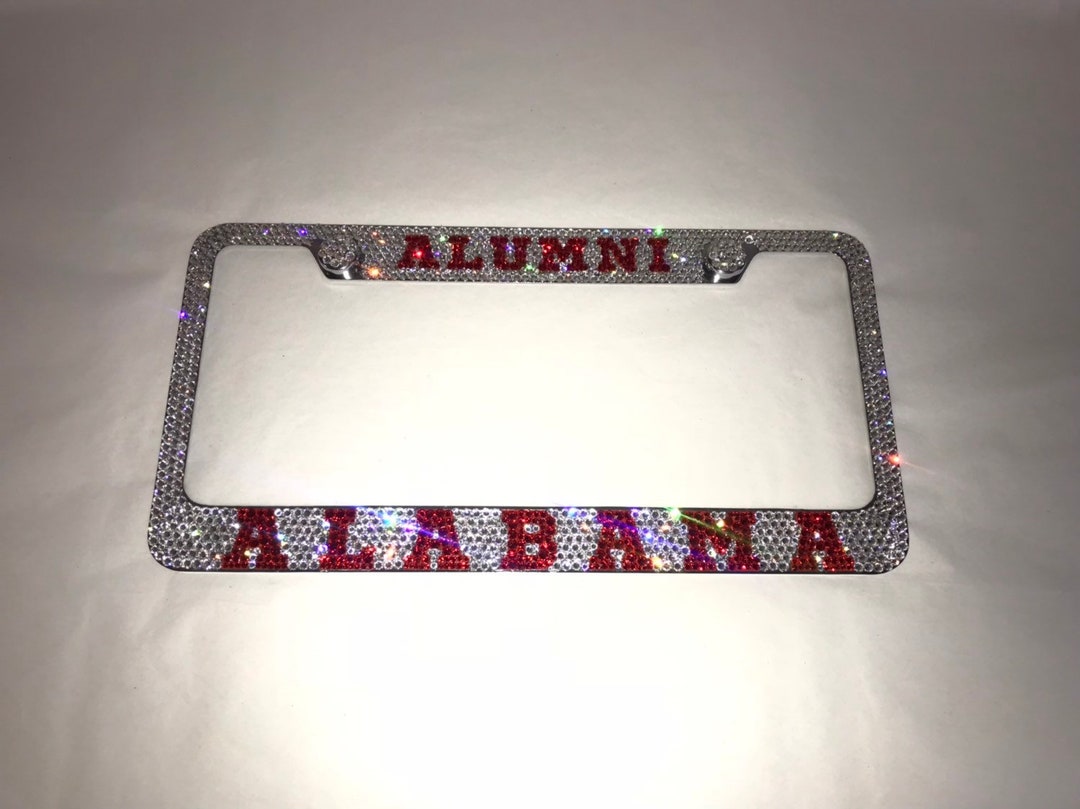 Alabama Alumni Crystal Sparkle Auto Bling Rhinestone License Plate ...