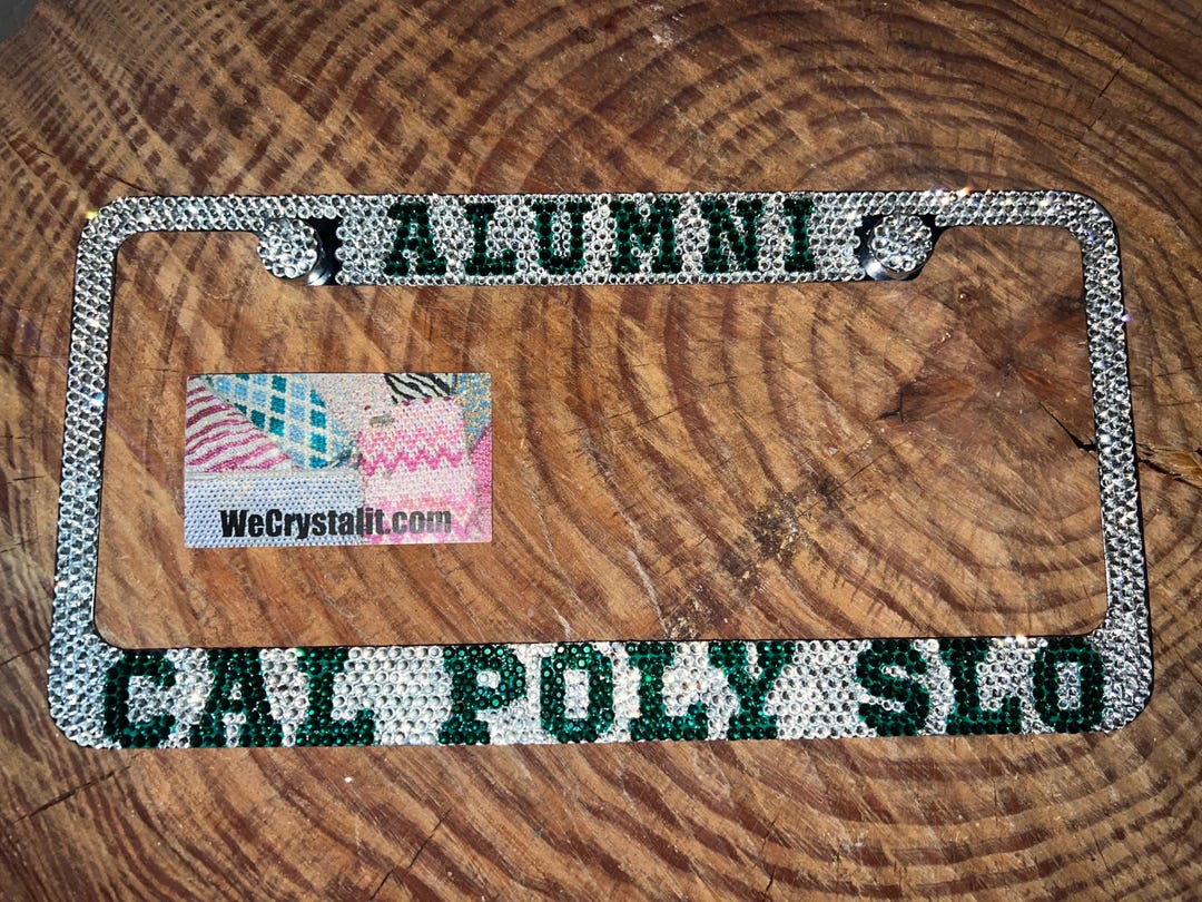Cal Poly Slo Alumni Crystal Sparkle Auto Bling Rhinestone License Plate ...