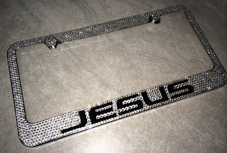 Jesus Crystal Sparkle Auto Bling Rhinestone License Plate | Etsy