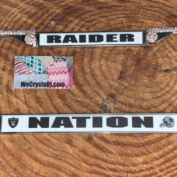 Raiders Bling License Plate - Etsy